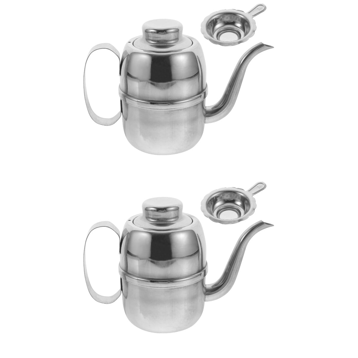 2 Count Stainless Steel Oil Pot Stainless Steel Cookware Oil Holder ...