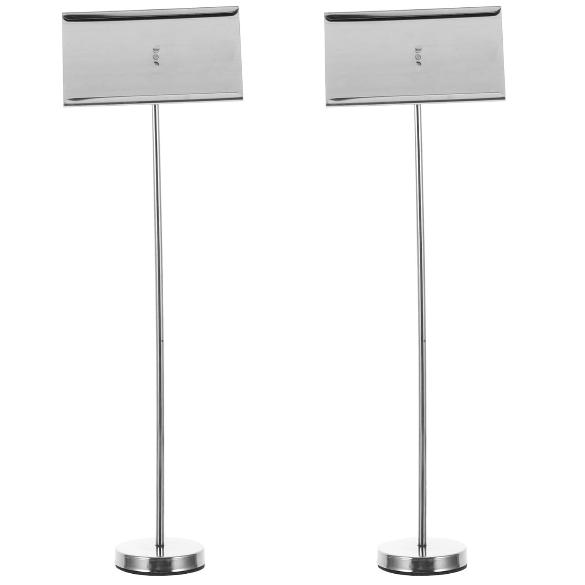 2 Count Station Number Folder Card Display Sign Easel Stand Silver ...