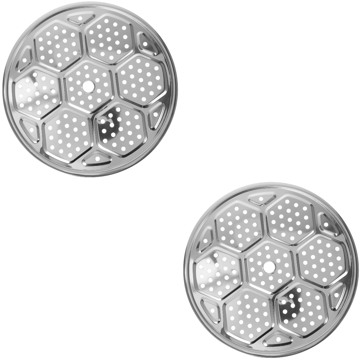 2 Count Steamer Pot Soup Rack Pressure Cooker Food Steaming Tray ...