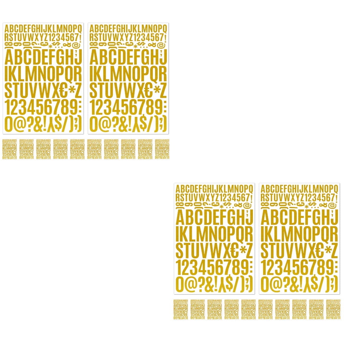 2 Count Sticker by Number Hot Stamping Letter Stickers Smooth Surface ...