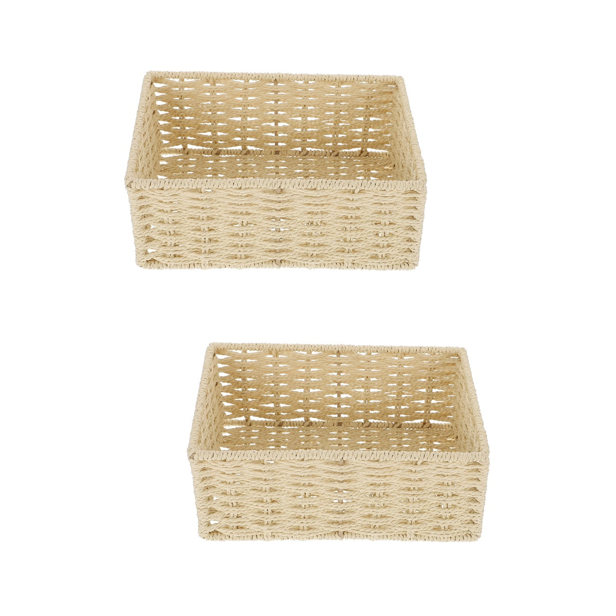 2 Count Storage Box Basket Farmhouse Organizer Baskets Toy Bins Small ...