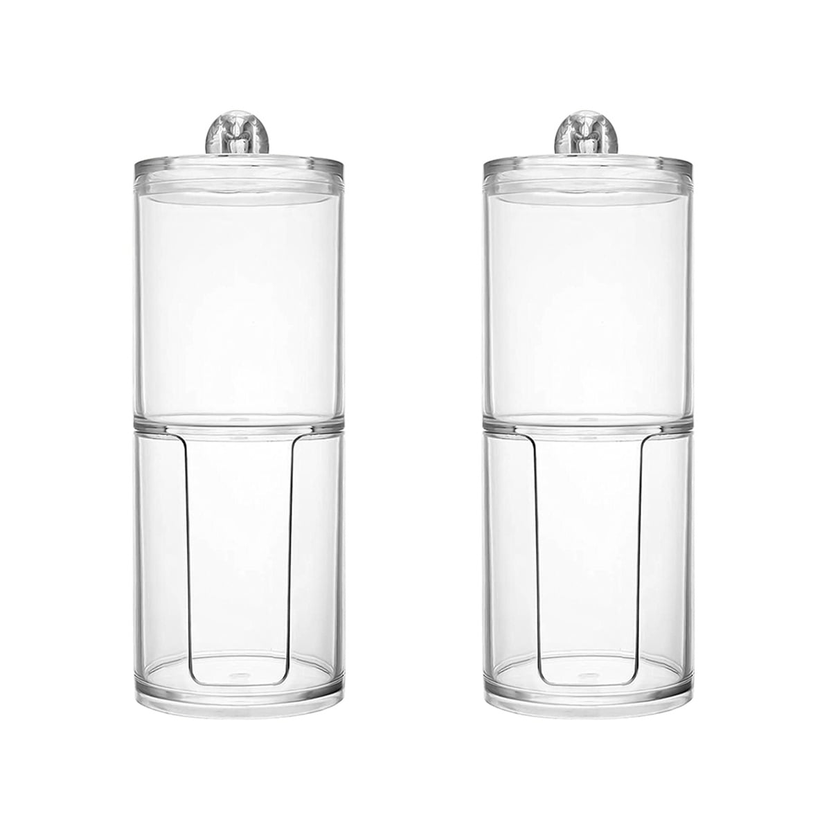 2 Count Storage Box Cotton Pad Dispenser Holder Ball Stacking ...