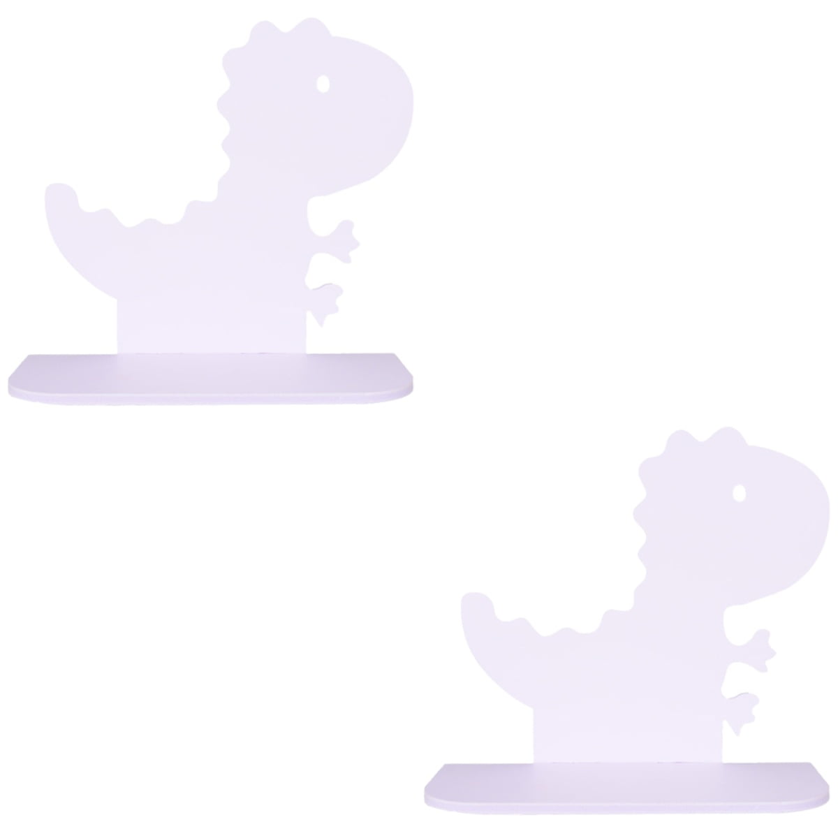 2 Count Storage Shelves Dinosaur Toys Faux Wall Shelf White - Walmart.com