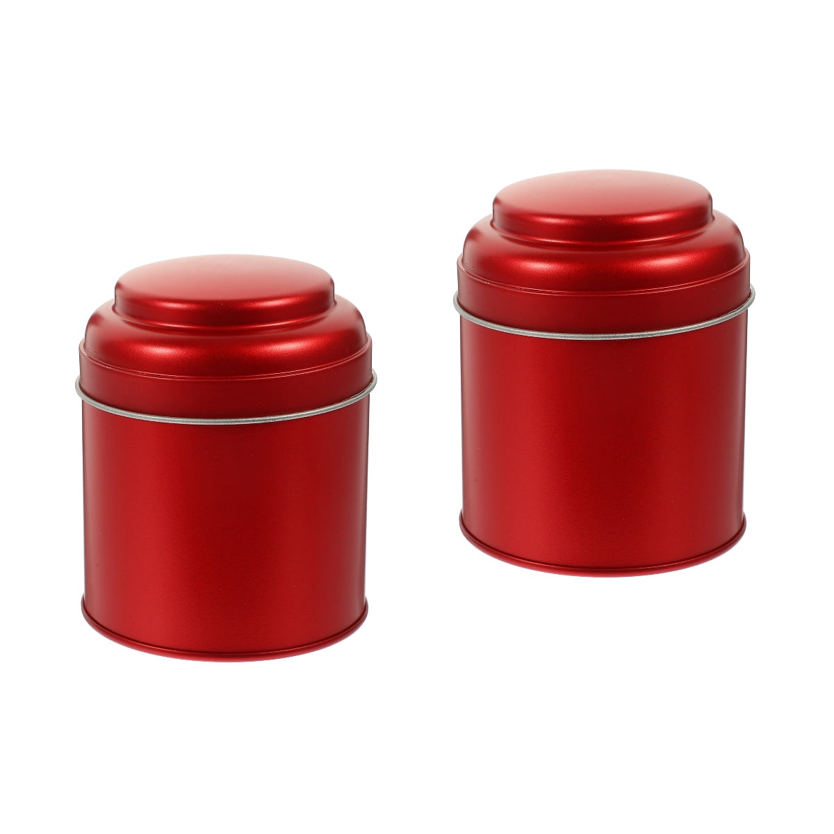 2 Count Tea Tin Can Metal Container with Lid Tea Container Sealed ...