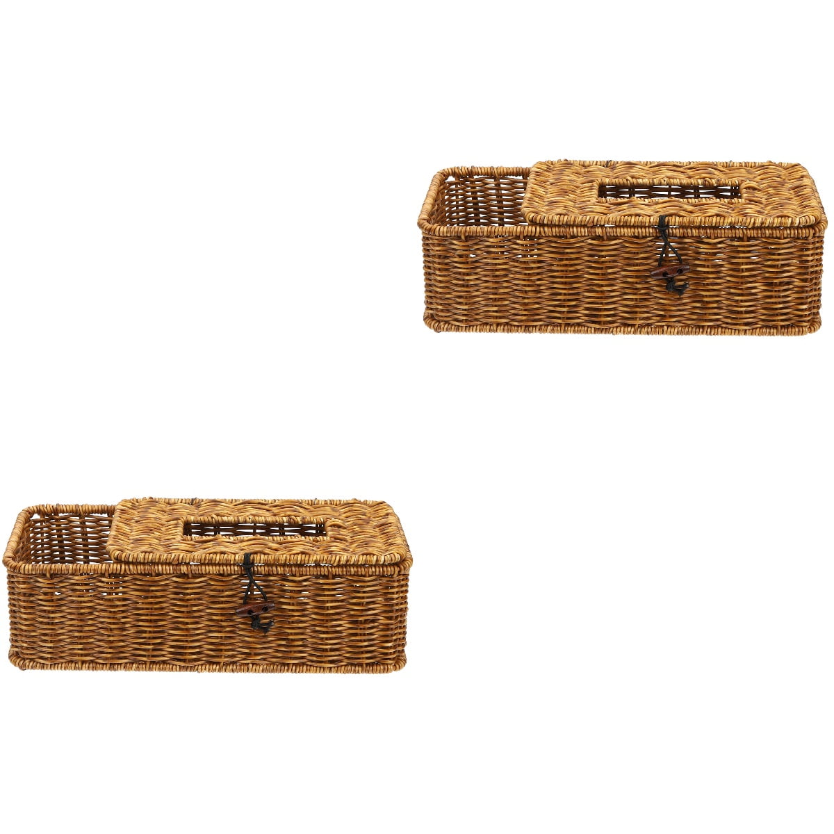 2 Count Tissue Box Storage Box Papertowels Woven Tissue Storage Holder ...