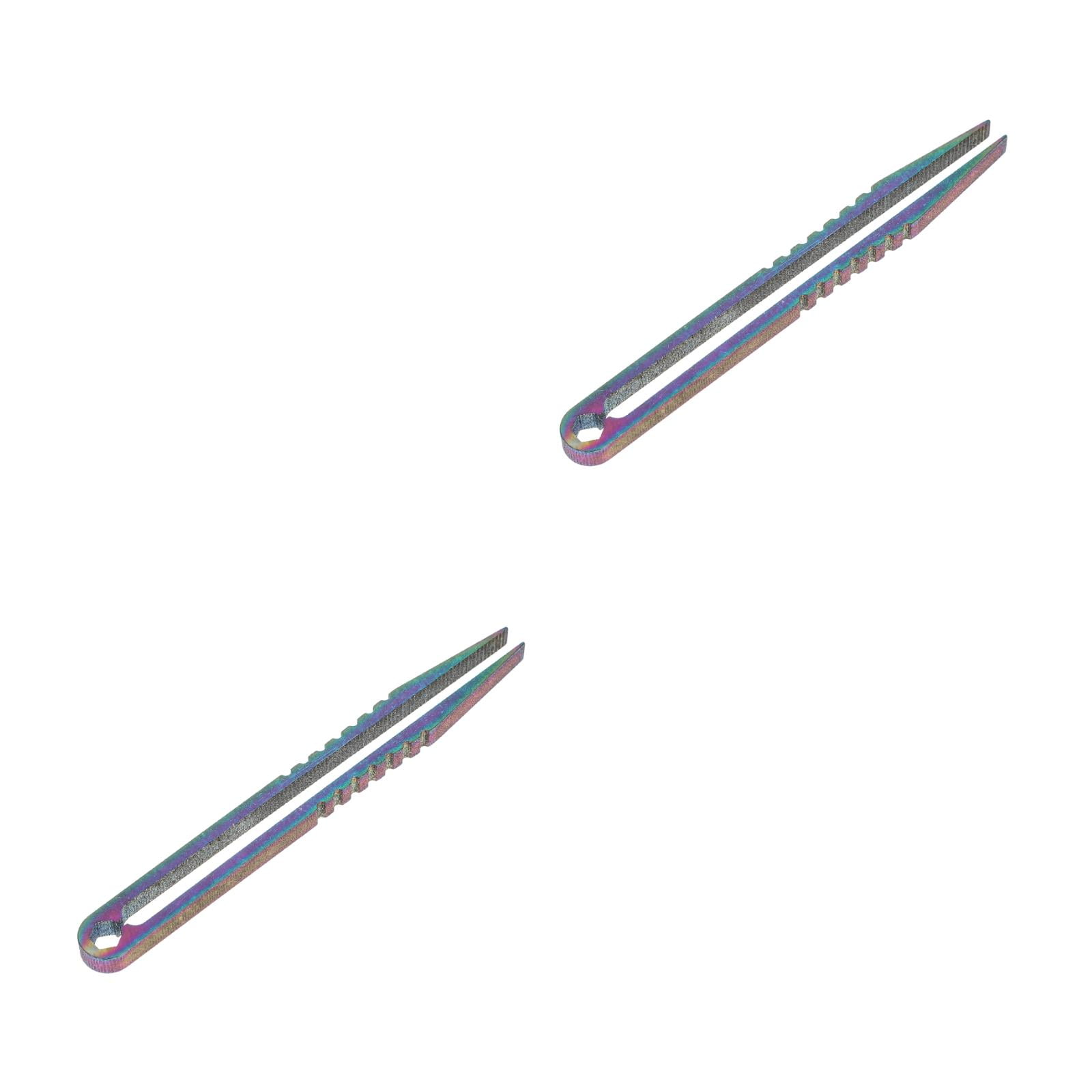 2 Count Titanium Tweezers Splinter Removal Tool Gadget with Light ...