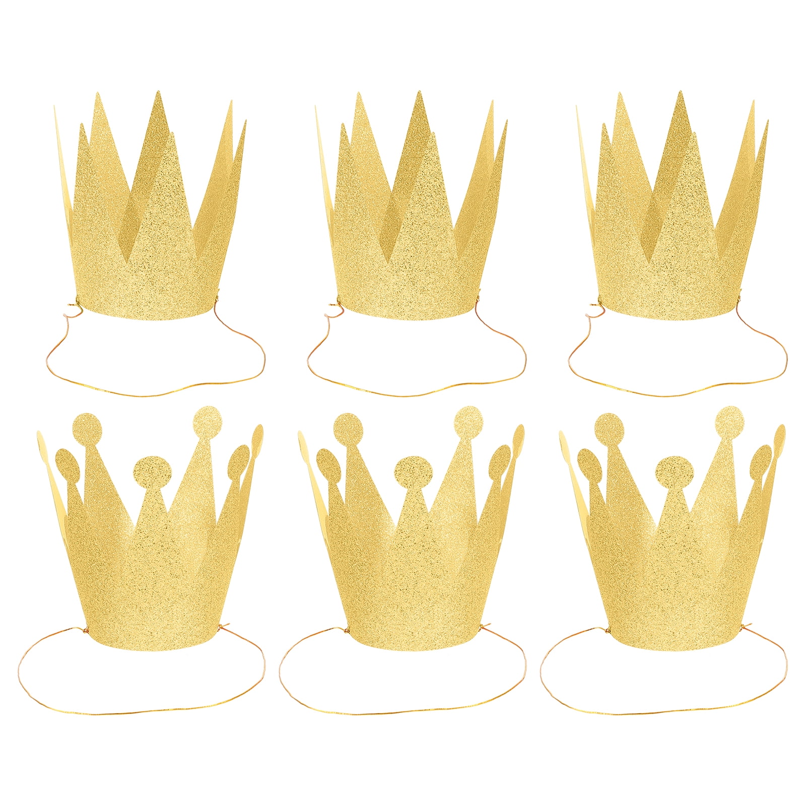 2 Count Toddler Crown Prince Crowns Glitter Hats Baby - Walmart.com