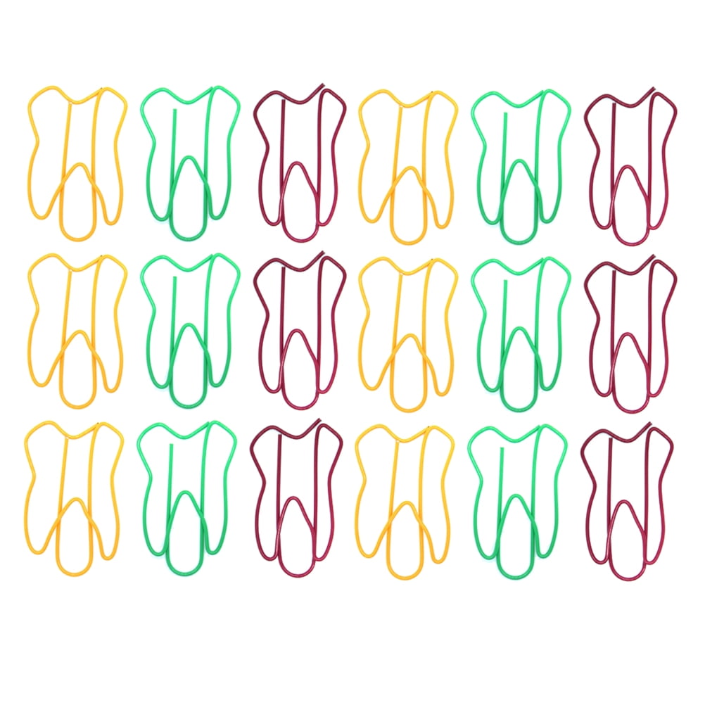 2 Count Tooth Shaped Paper Clips Stationery Creative Cartoon - Walmart.com