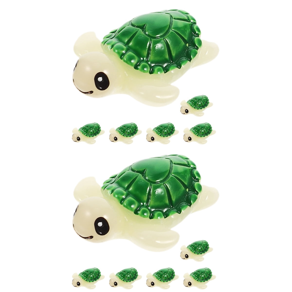 2 Count Synthetic Resin Tortoise Figure Turtle Figurines Miniature ...