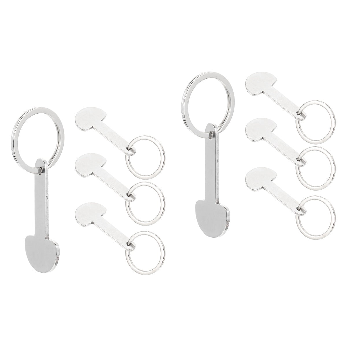 2 Count Trolley Tokens Keychain Shopping Trolleys Portable Ruler ...