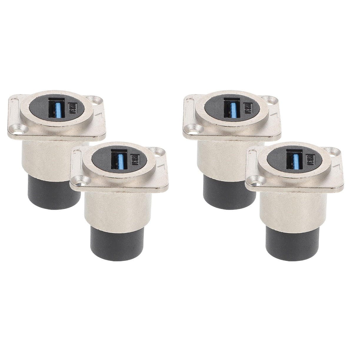 2 Count USB Panel Socket Connector Adapter Connectors Bulkhead ...