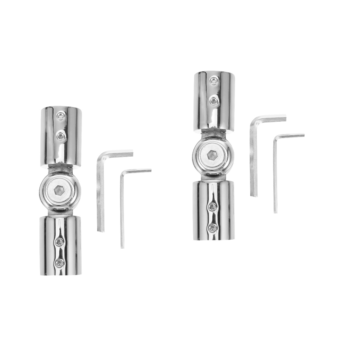 2 Count Universal Corner Drapery Rod Connector Curtain Bay Window Rods ...