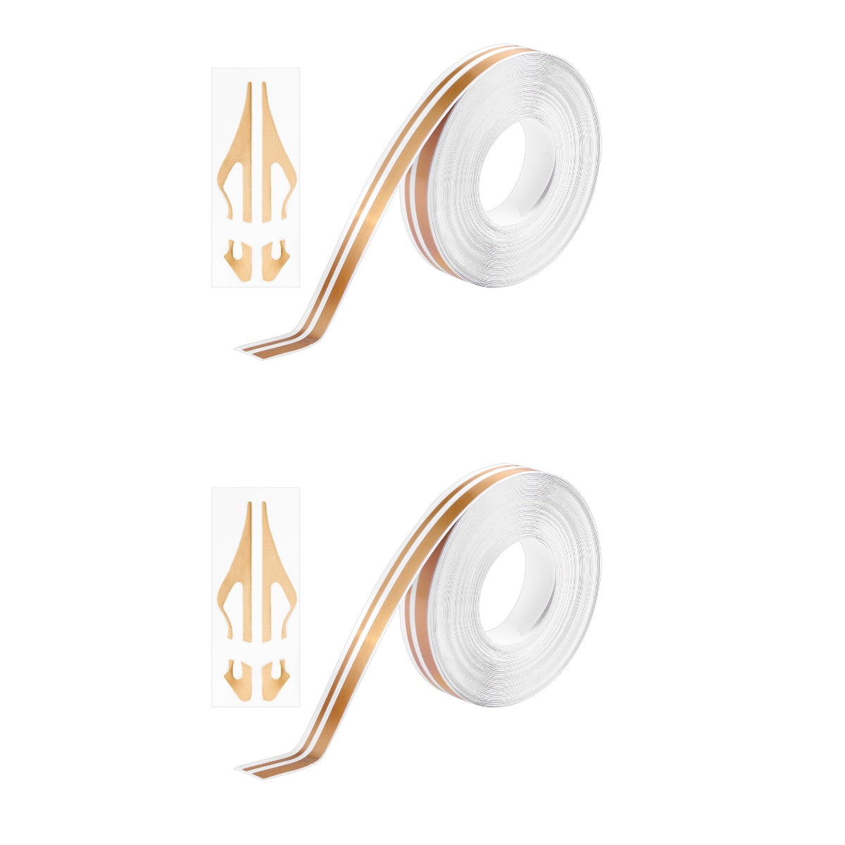 2 Count Vehicles Car Stickers and Decals Kit White Out Tape Golden ...