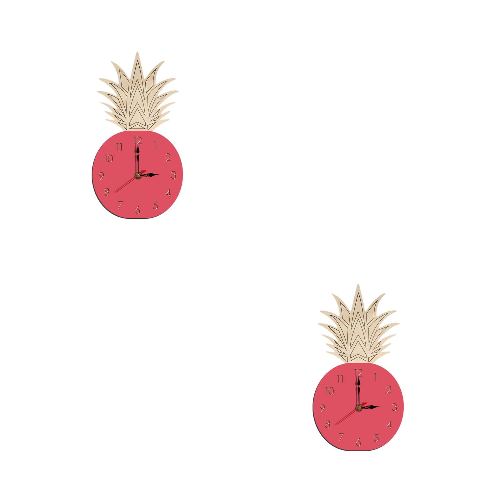 2 Count Wall Clock for Bedroom Clocks Clear Display No Ticking Child ...