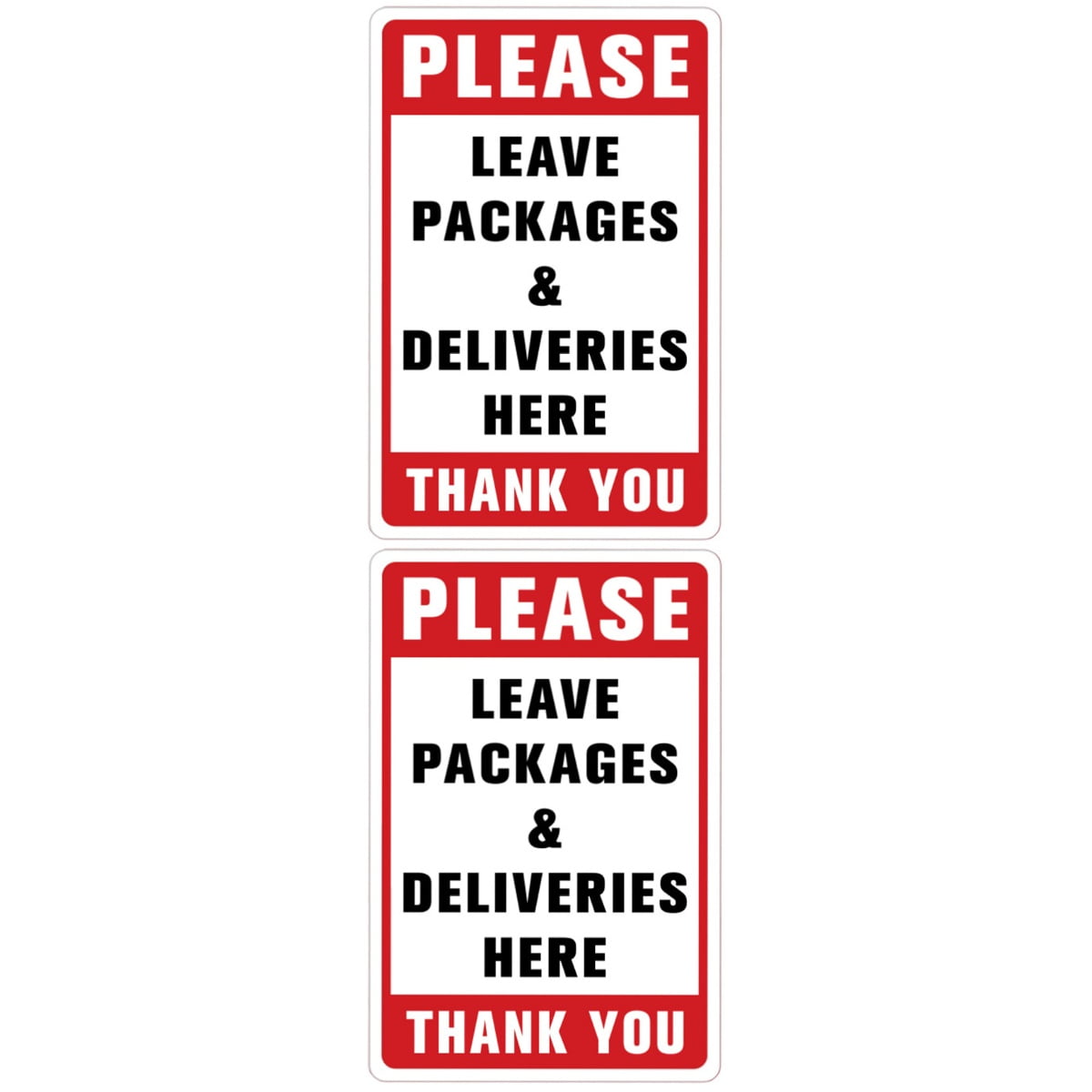 2 Count Wall Sign Package Leave Here Sticker Smooth Surface Sticker ...