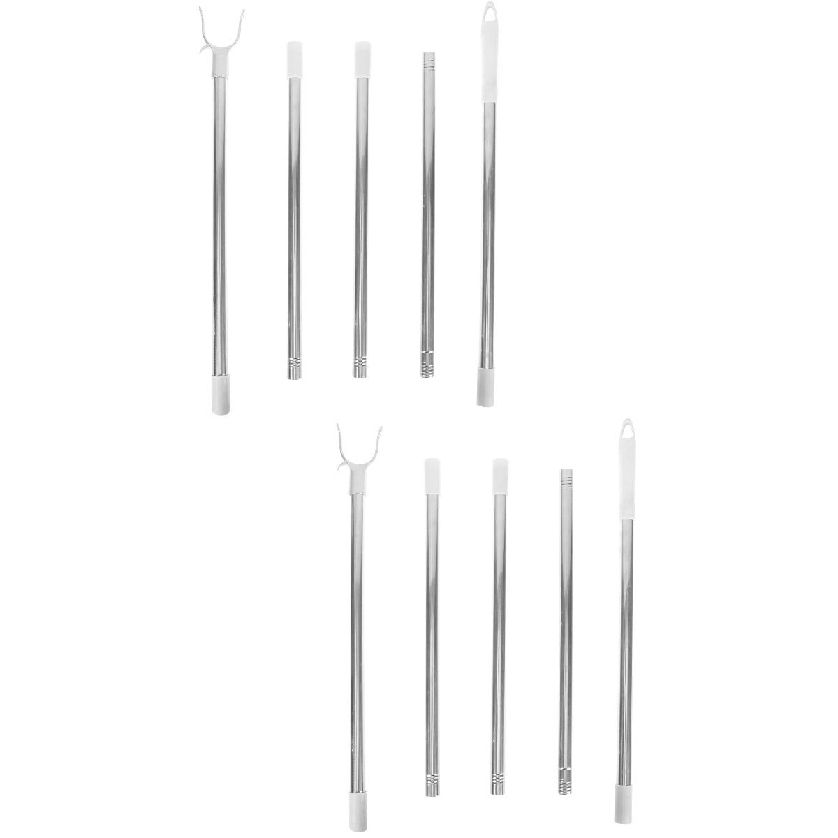 2 Count White Retractable Reaching Stick Tie Rack for inside Wardrobe ...