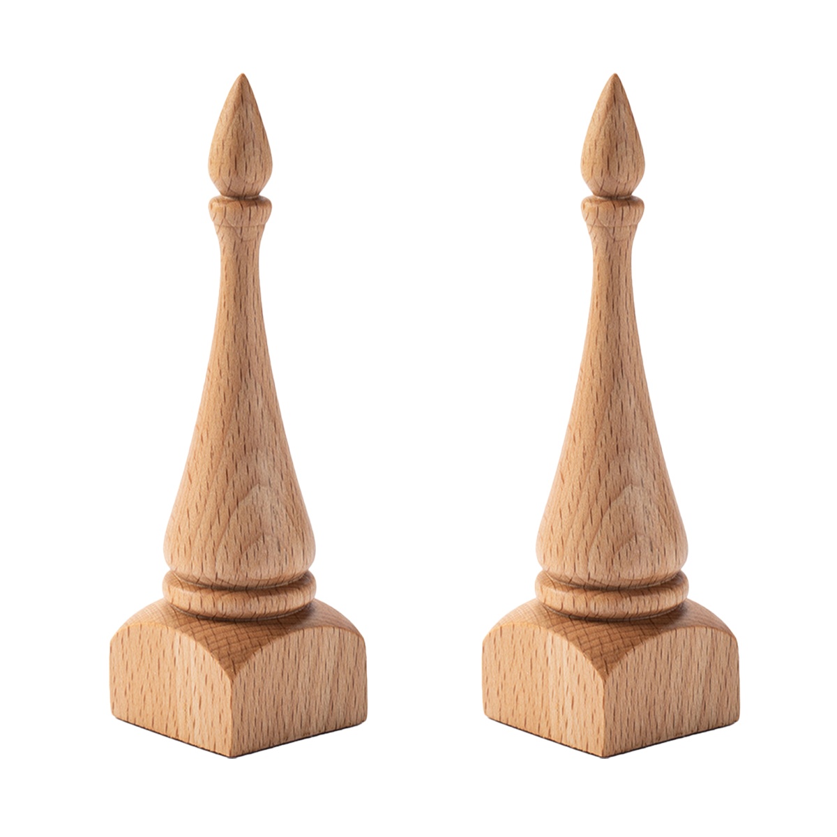 2 Count Wooden Cone Ring Holder Finger Rings Showcase Single Support ...