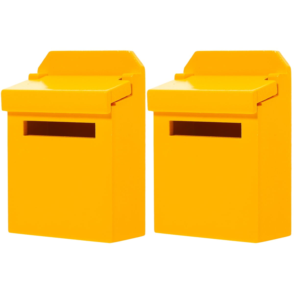 2 Count Wooden Dollhouse Decor Children Toys Miniature Mailbox ...
