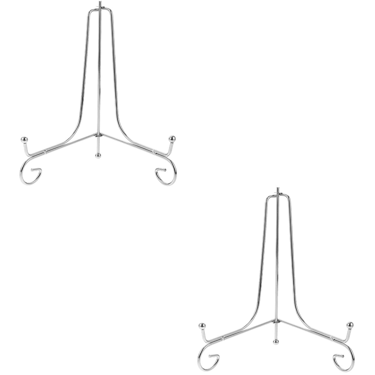 2 Count Wrought Iron Disc Holder Monitor Computer Dish Racks Plate ...