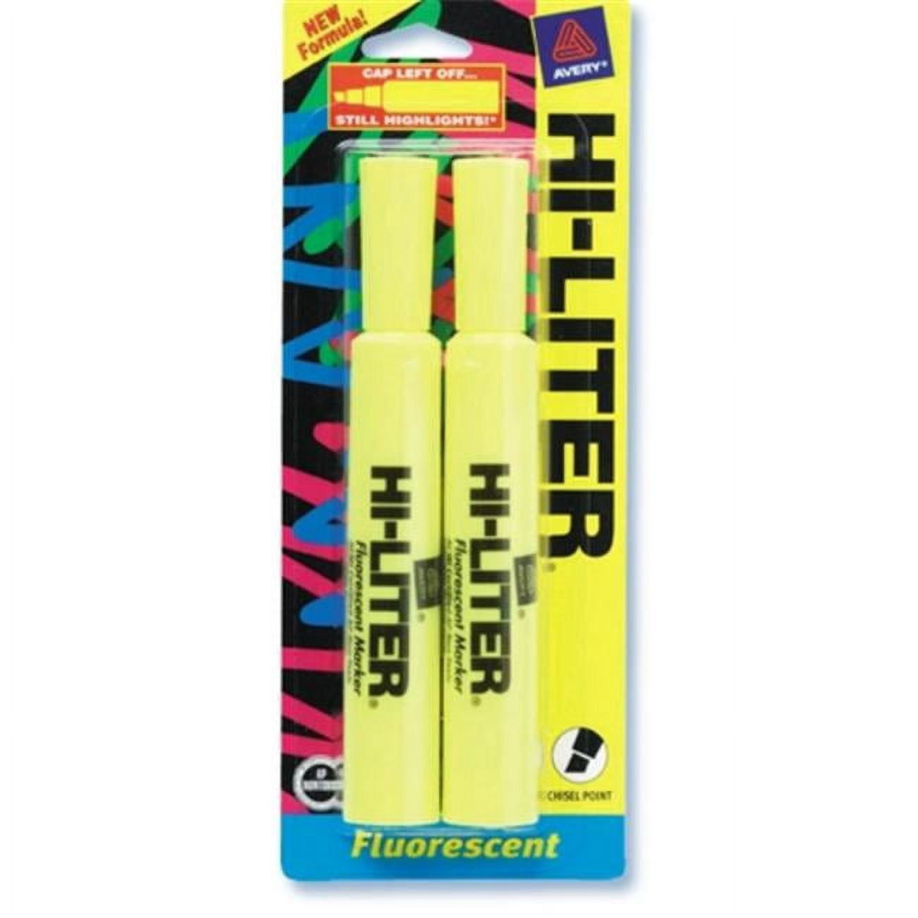 2 Count Yellow Fluorescent Hi-Liter Fluorescent Hi-Liter - Yellow ...