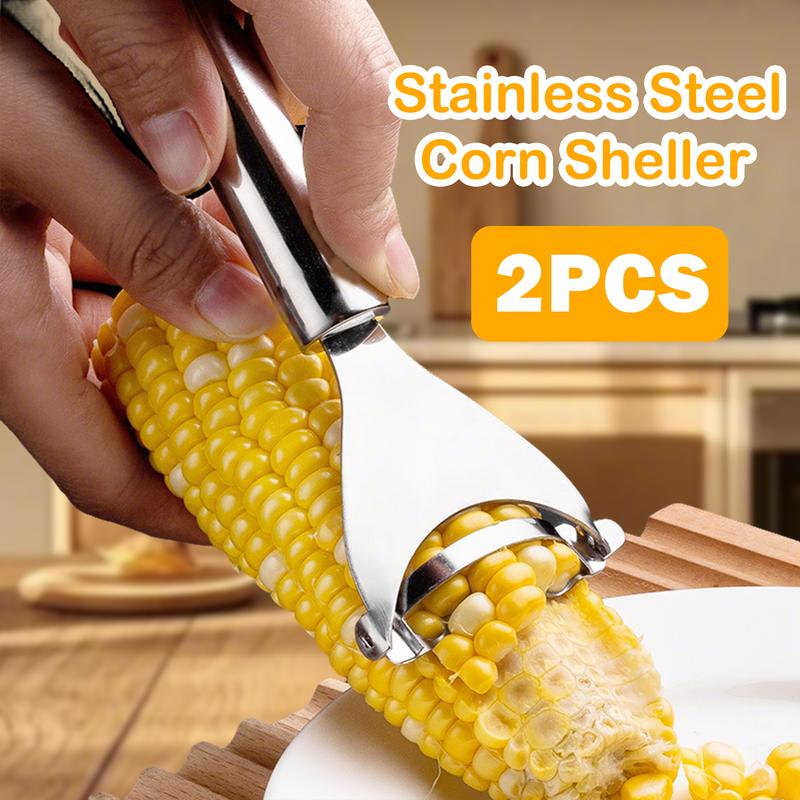 2 Counts Corn Peeler, Commercial-Grade Corn Shucker - Rustproof Steel ...