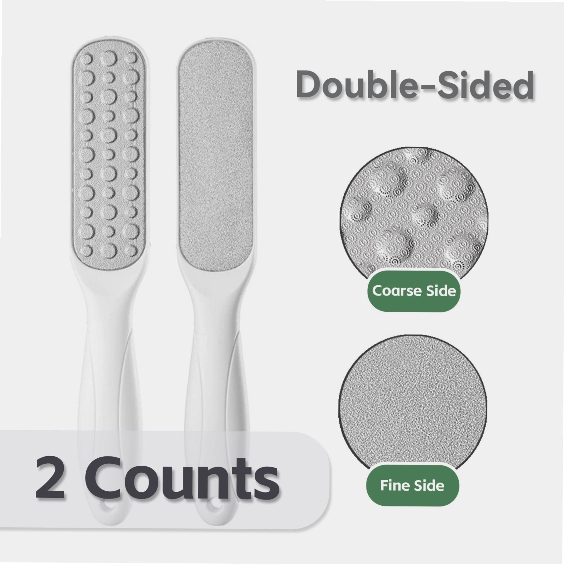 2 Counts Foot Files,Callus Remover,Double-Sided,Salon Immediately ...