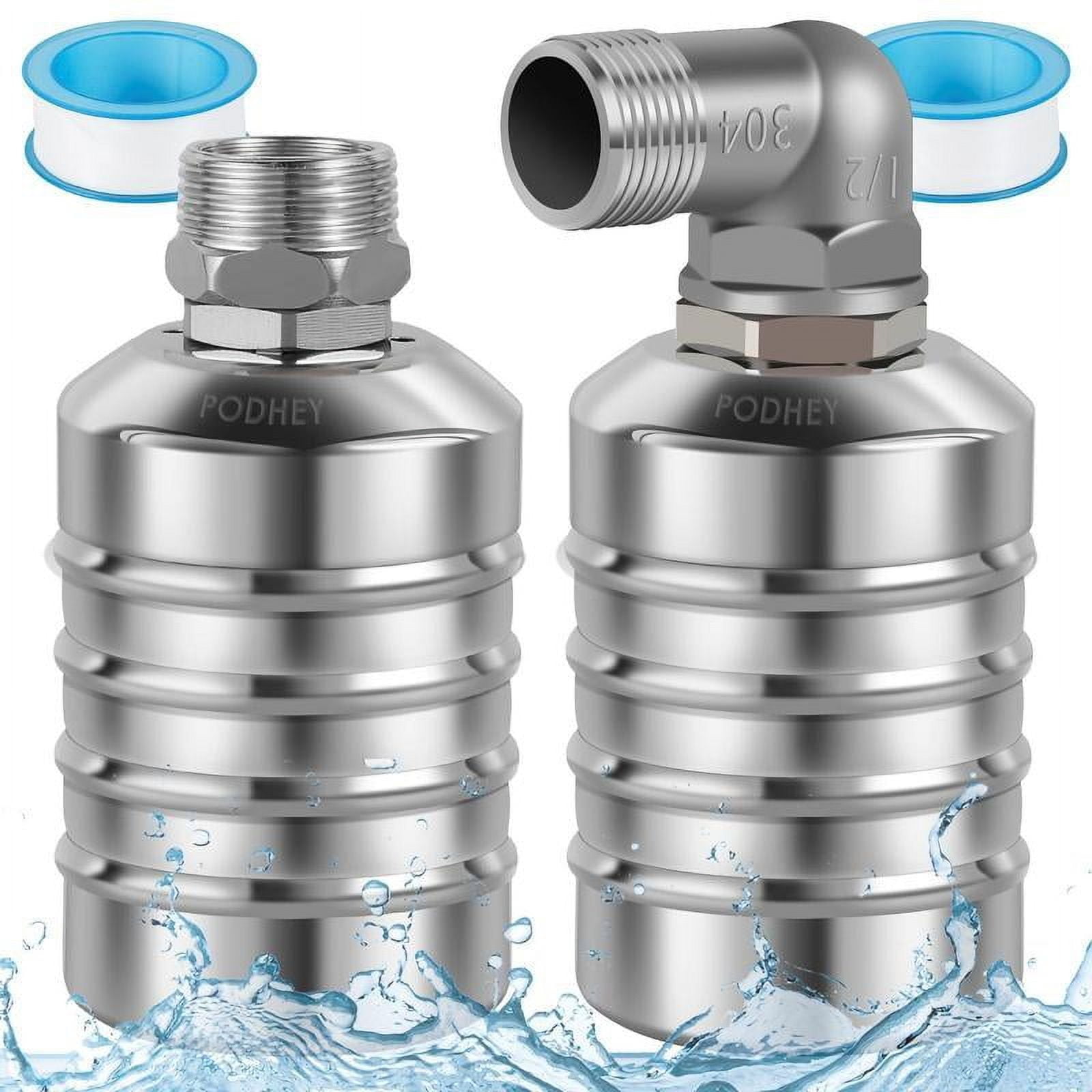 2 Counts Water Level Control Float Valve 304 Stainless Steel Fully ...