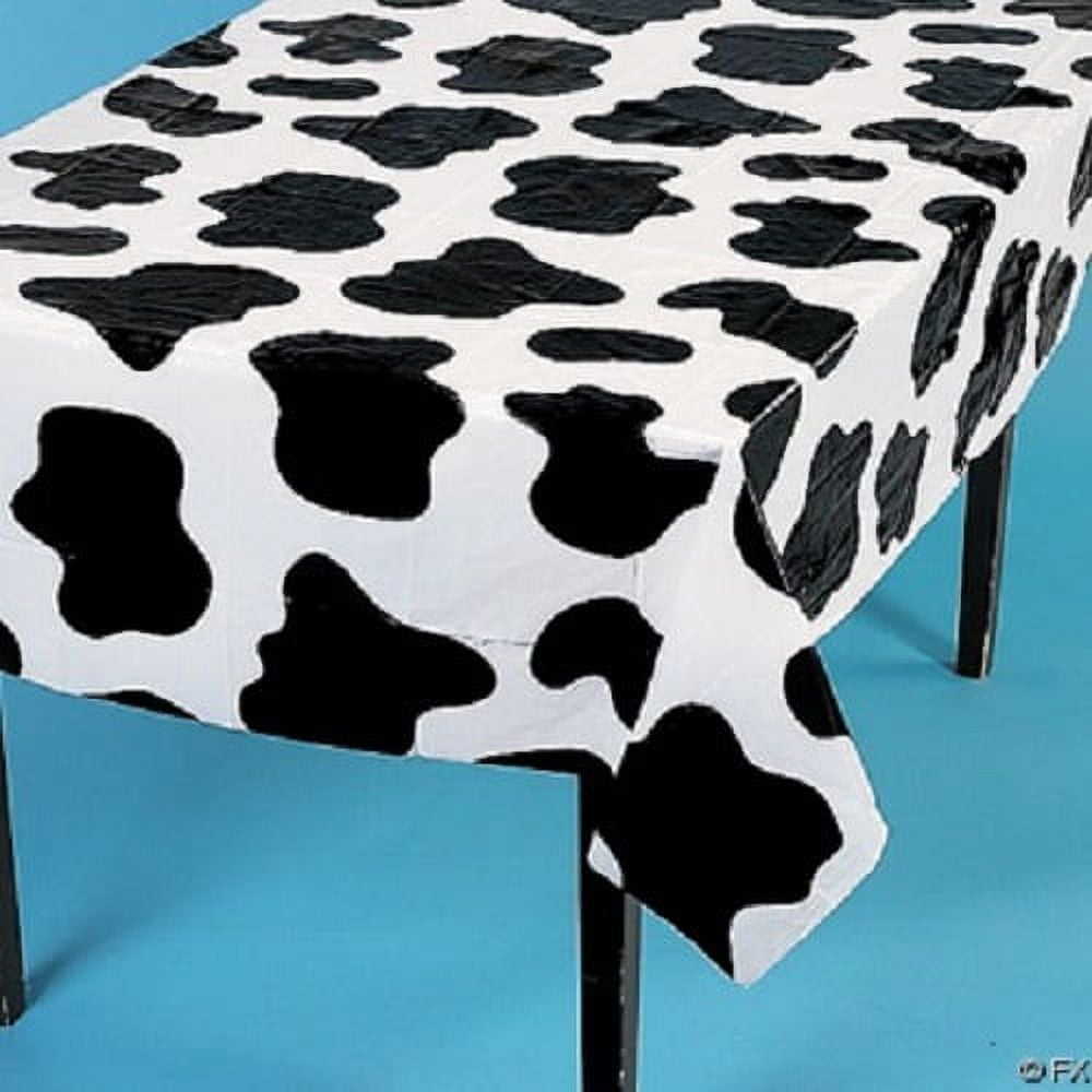 2 Cow Spots Table Covers Farm Barnyard Animal Birthday Party 54" x 72 ...