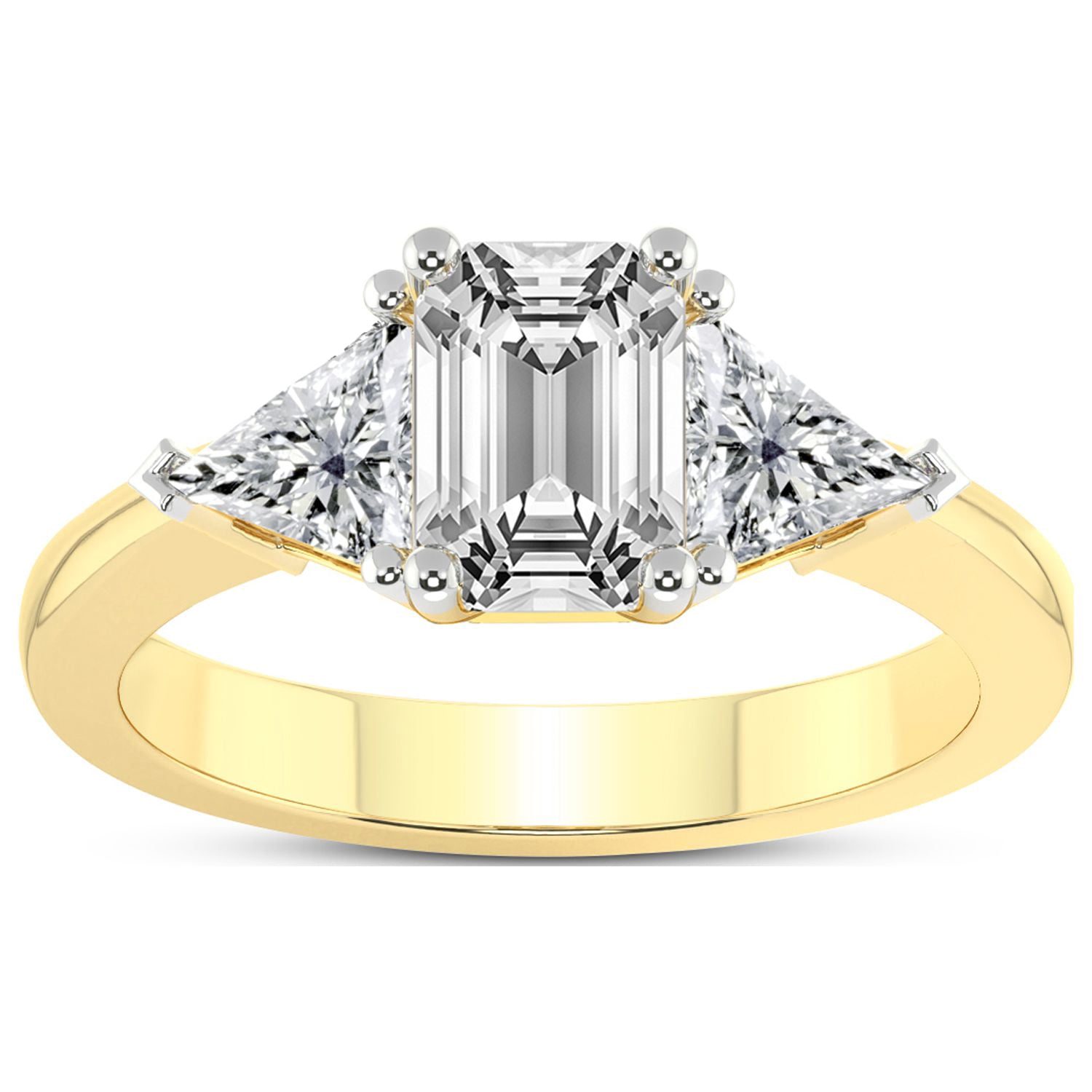 2 Ct IGI Certified Emerald Shape Lab Grown Diamond Engagement Ring ...