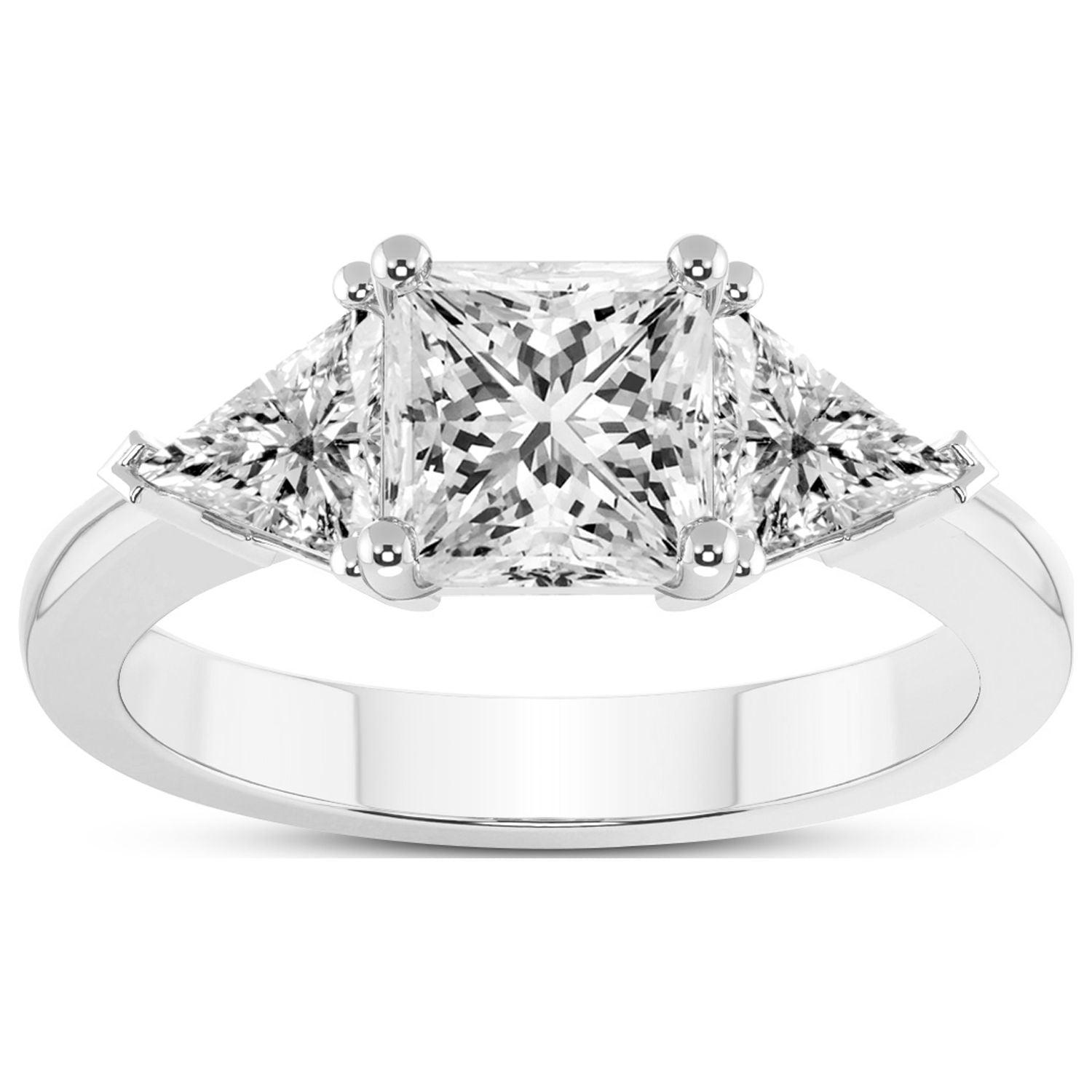 2 Ct IGI Certified Princess Shape Lab Grown Diamond Engagement Ring ...
