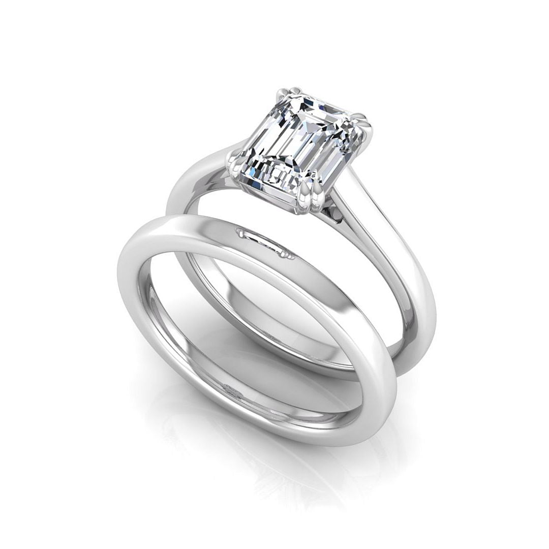 2 Ct Lab Grown Diamond Engagement Ring Set for Women, IGI Certified E ...