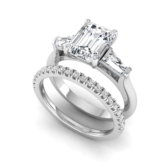 2 Ct Lab Grown Diamond Engagement Ring Set for Women, IGI Certified F ...