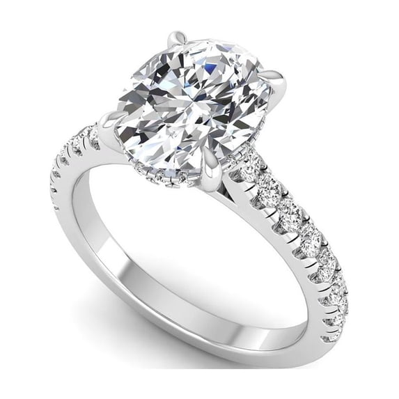 2 Ct Lab Grown Diamond Engagement Ring for Women, IGI Certified D Color ...