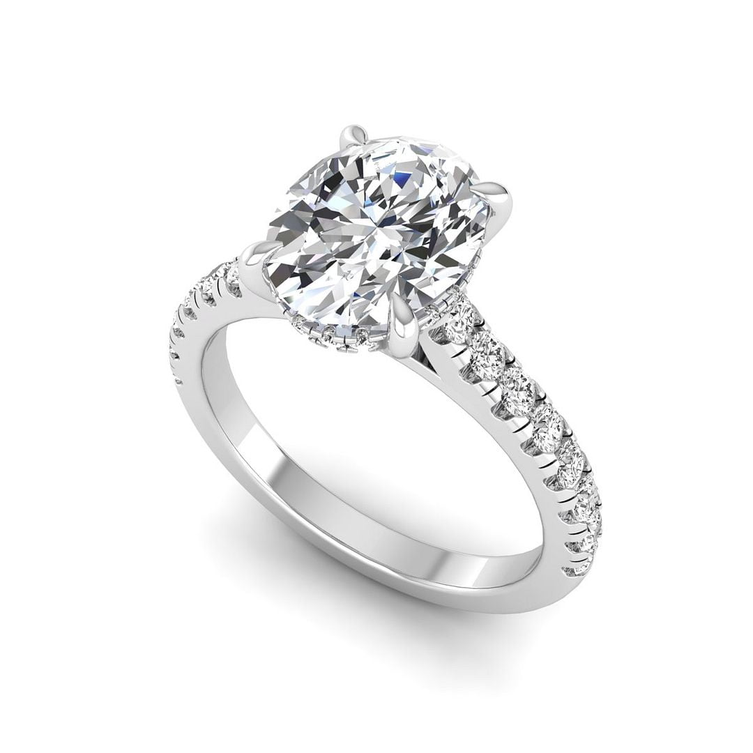 2 Ct Lab Grown Diamond Engagement Ring for Women, IGI Certified E Color ...