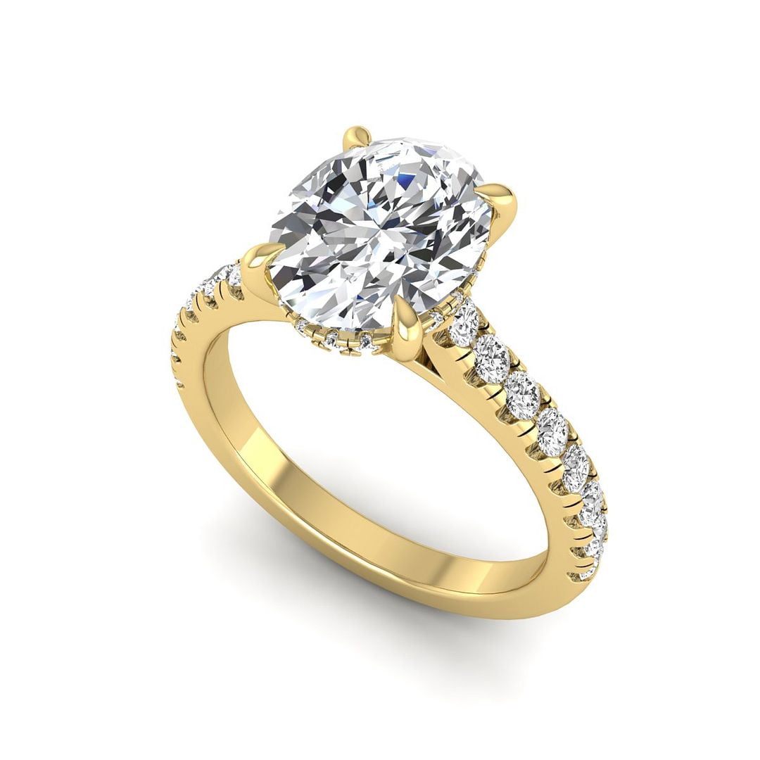 2 Ct Lab Grown Diamond Engagement Ring for Women, IGI Certified E Color ...