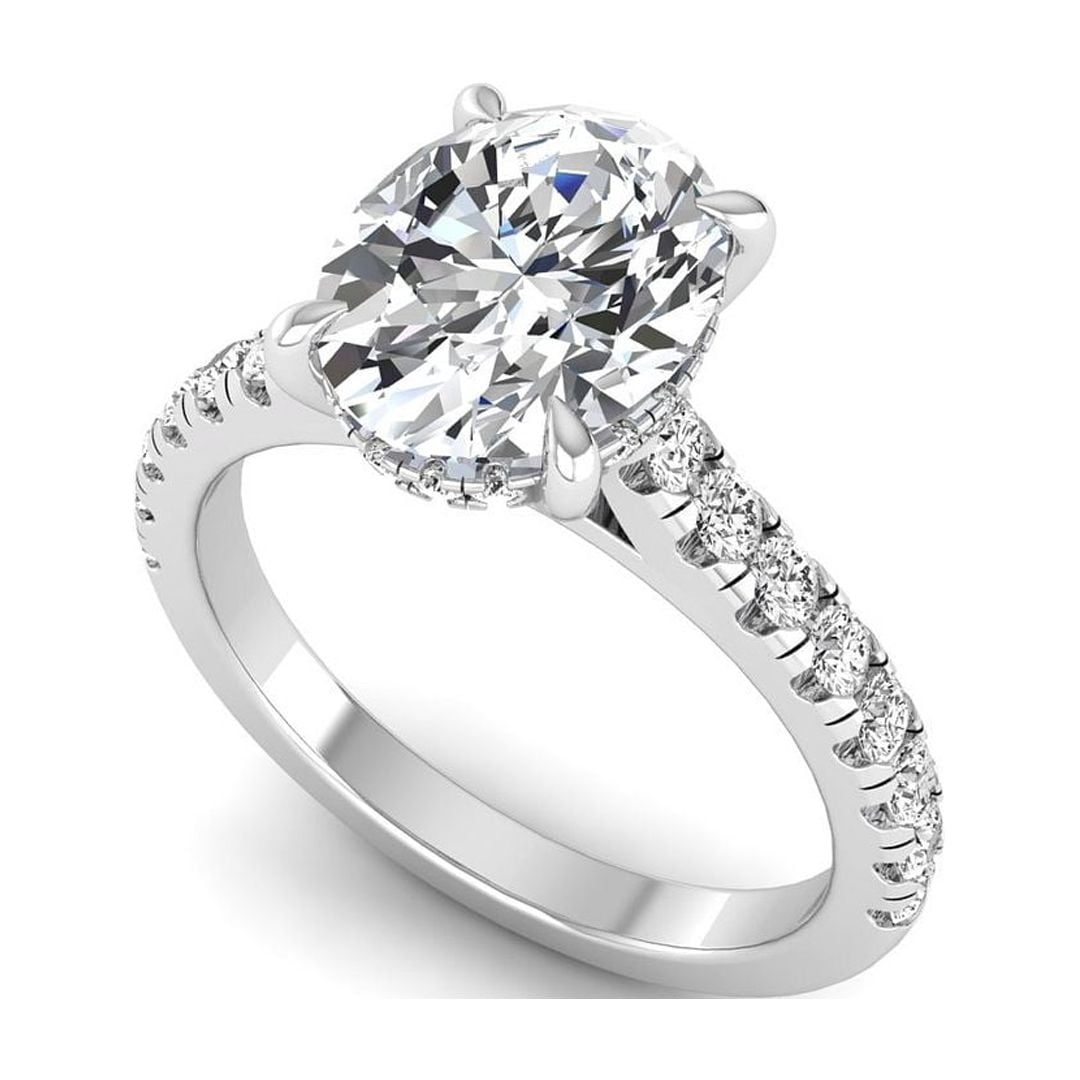 2 Ct Lab Grown Diamond Engagement Ring for Women, IGI Certified F Color ...