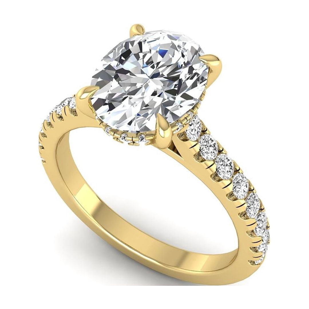 2 Ct Lab Grown Diamond Engagement Ring for Women, IGI Certified F Color ...