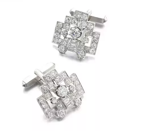 2 Ct Round Cut White Lab Created Diamond Wedding Men's Cufflinks 14K ...