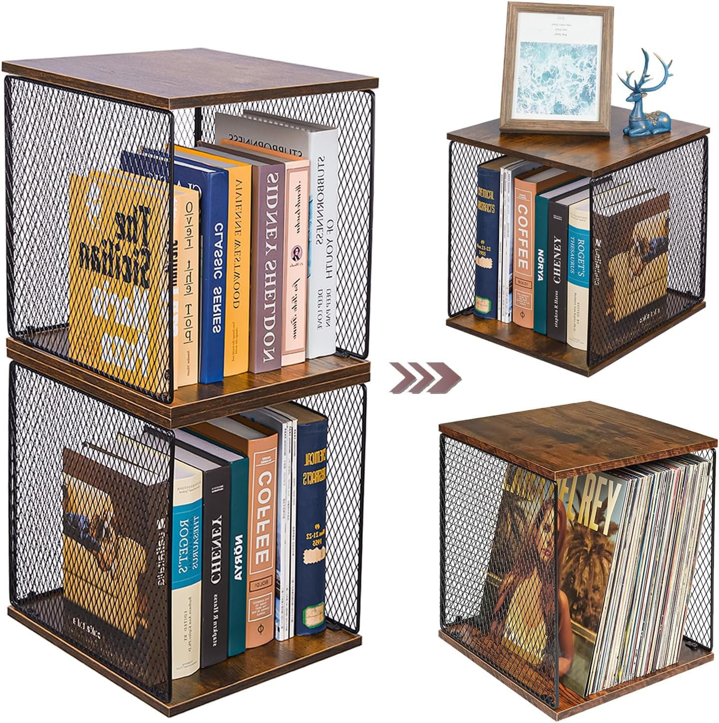 2 Cube Organizer Book Shelfs DIY Variable Stackable Cube Storage ...