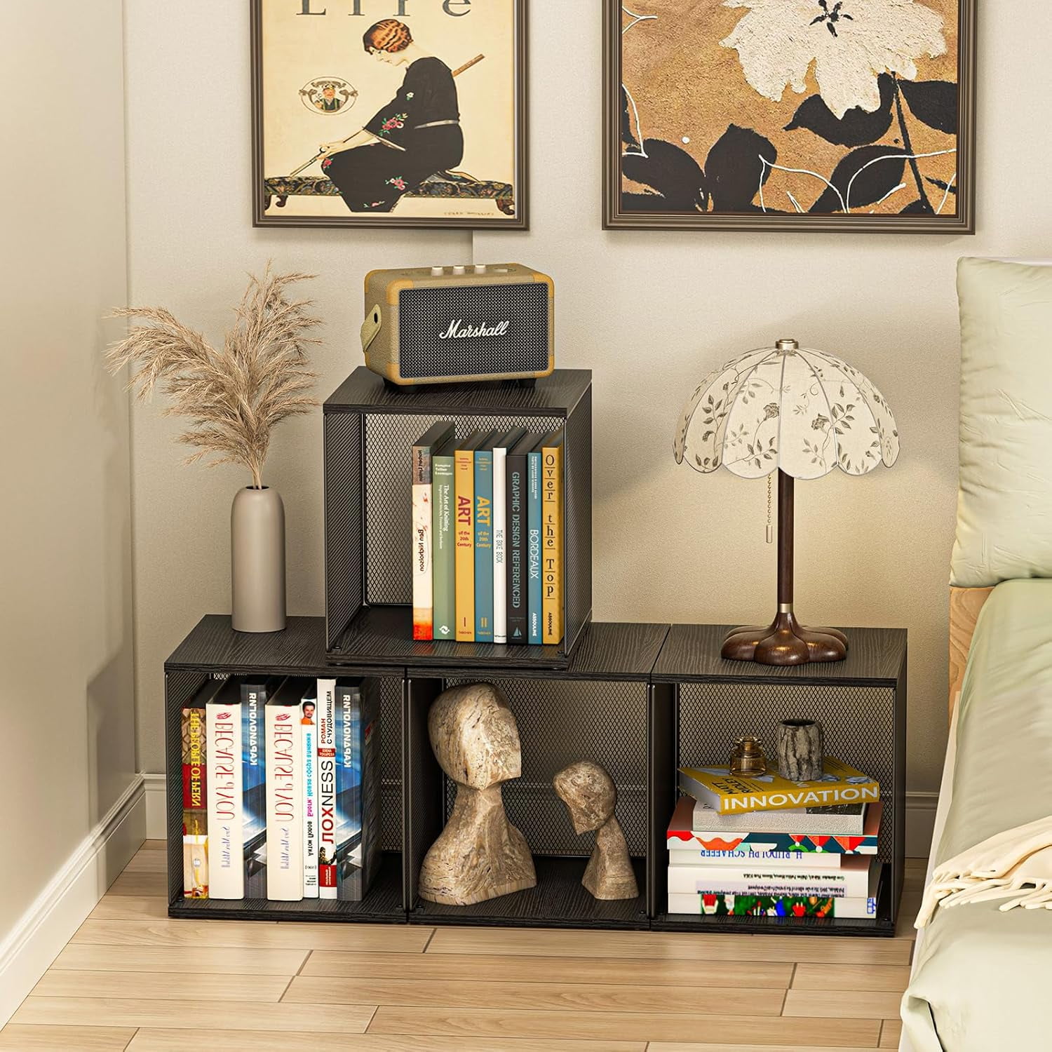 2 Cube Organizer Book Shelfs DIY Variable Stackable Cube Storage ...