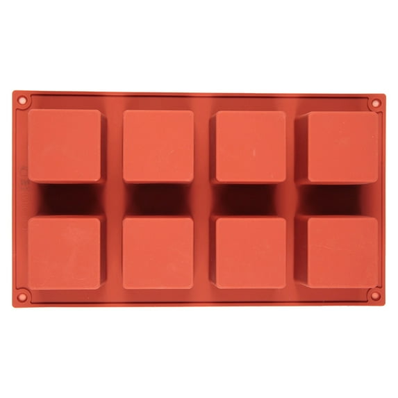 2" Cube Silicone Cake Pan 8-Cavity 3D Square Mold Non-Stick Baking Pan ...