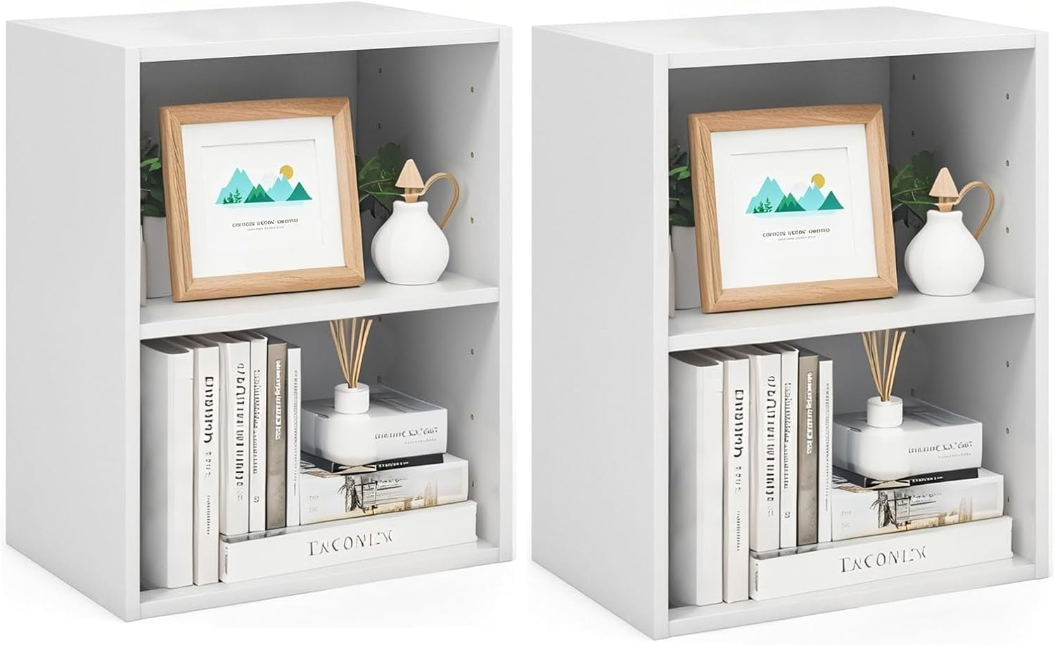 2 Cube Storage Organizer, Open Storage Display Cabinet with Modular ...
