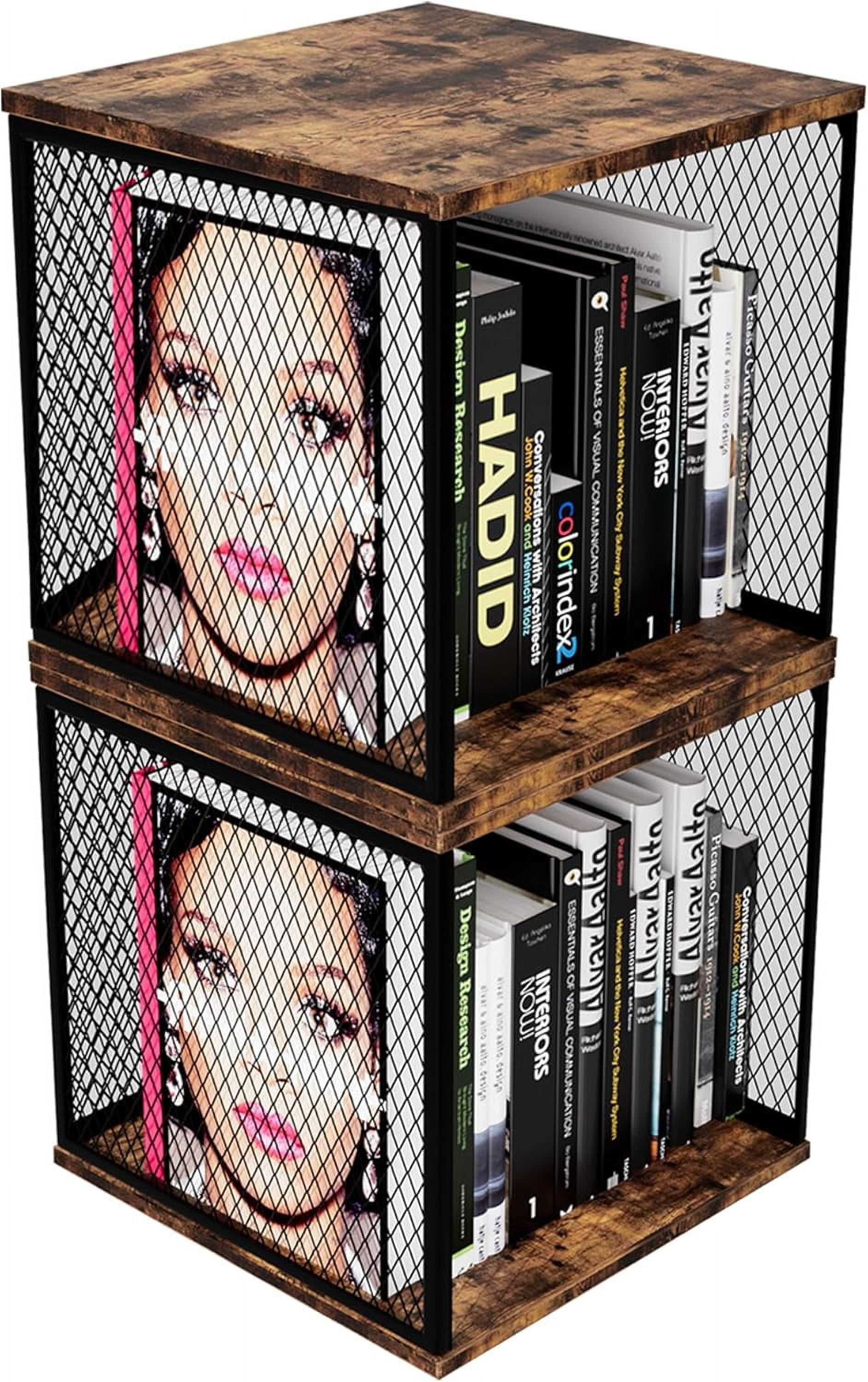 2 Cube Storage Organizer, Small Bookshelves, DIY Variable Stackable ...