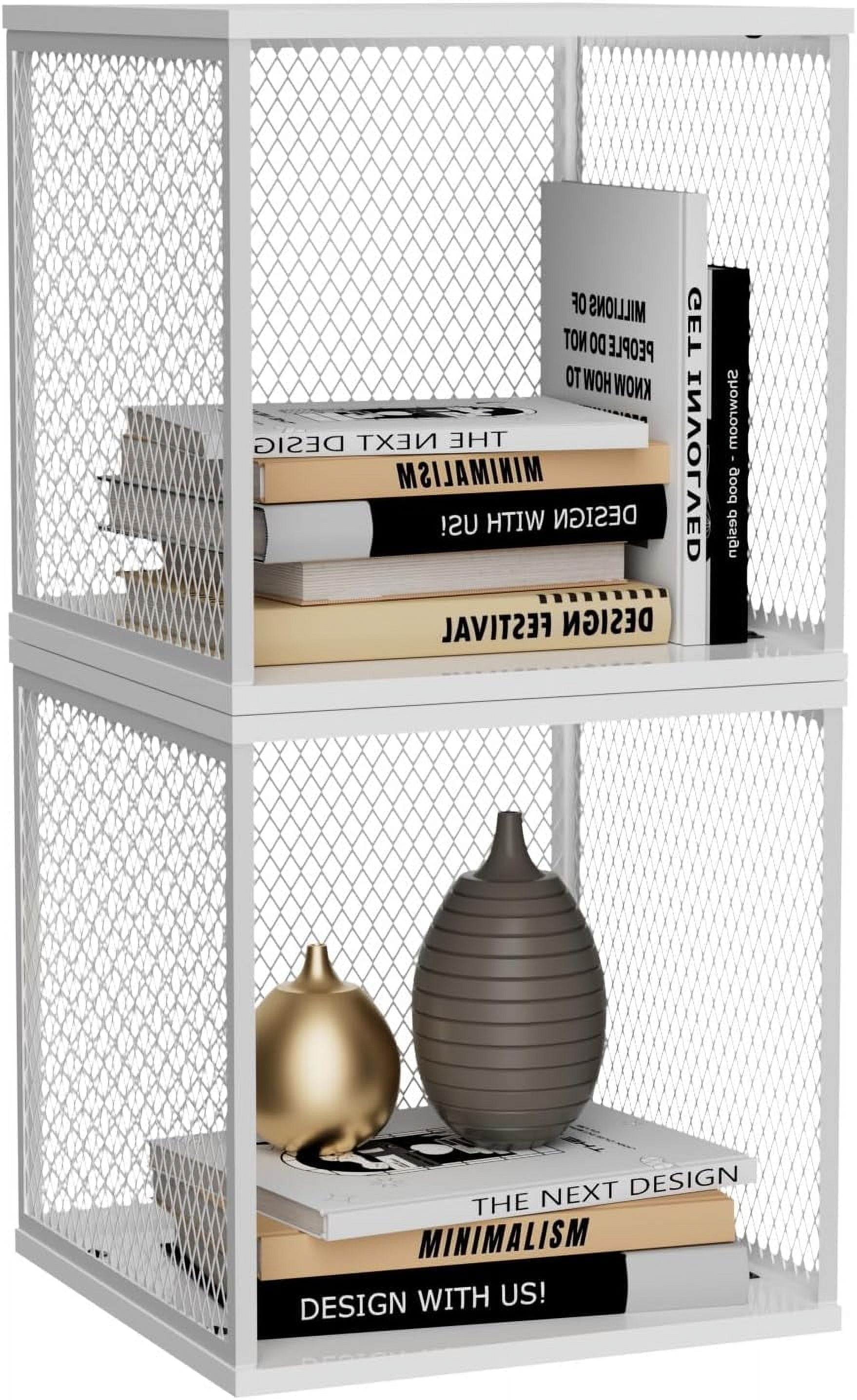 2 Cube Storage Organizer, Small Bookshelves, DIY Variable Stackable ...