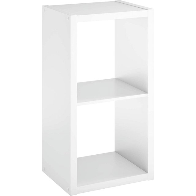 2 Cube Storage Shelf Organizer, Stackable with Open Back, Vertical or ...