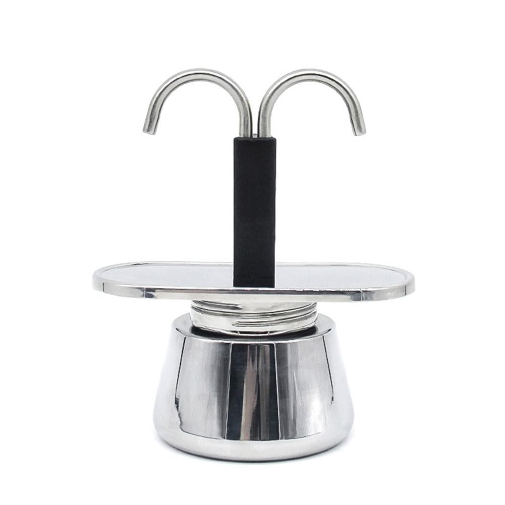 2 Cup 100Ml Moka Pot Double Head Stainless Steel Mocha Coffee Pot ...