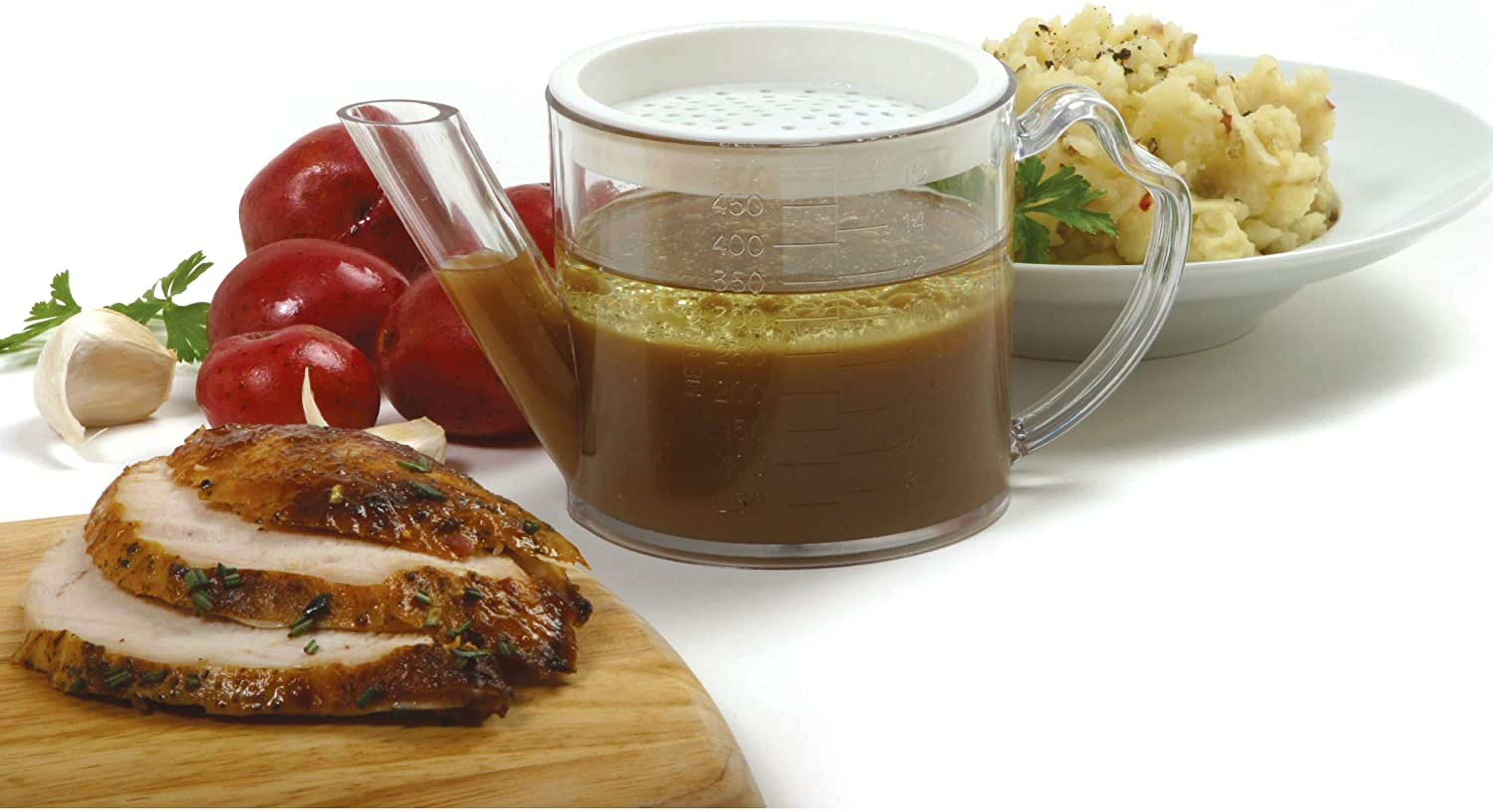 2-Cup Clear Fat Separator and Strainer – Dishwasher Safe, Kitchen ...