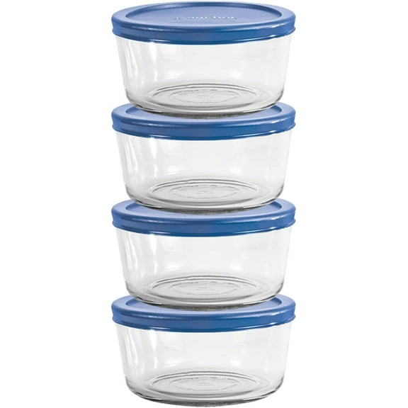 ComSaf Airtight Glass Food Storage Jars with Bamboo Lids, 47 oz, Set of ...