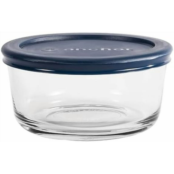 2 Cup Glass Storage Containers with Lids, Set of 4 Glass Food Storage ...