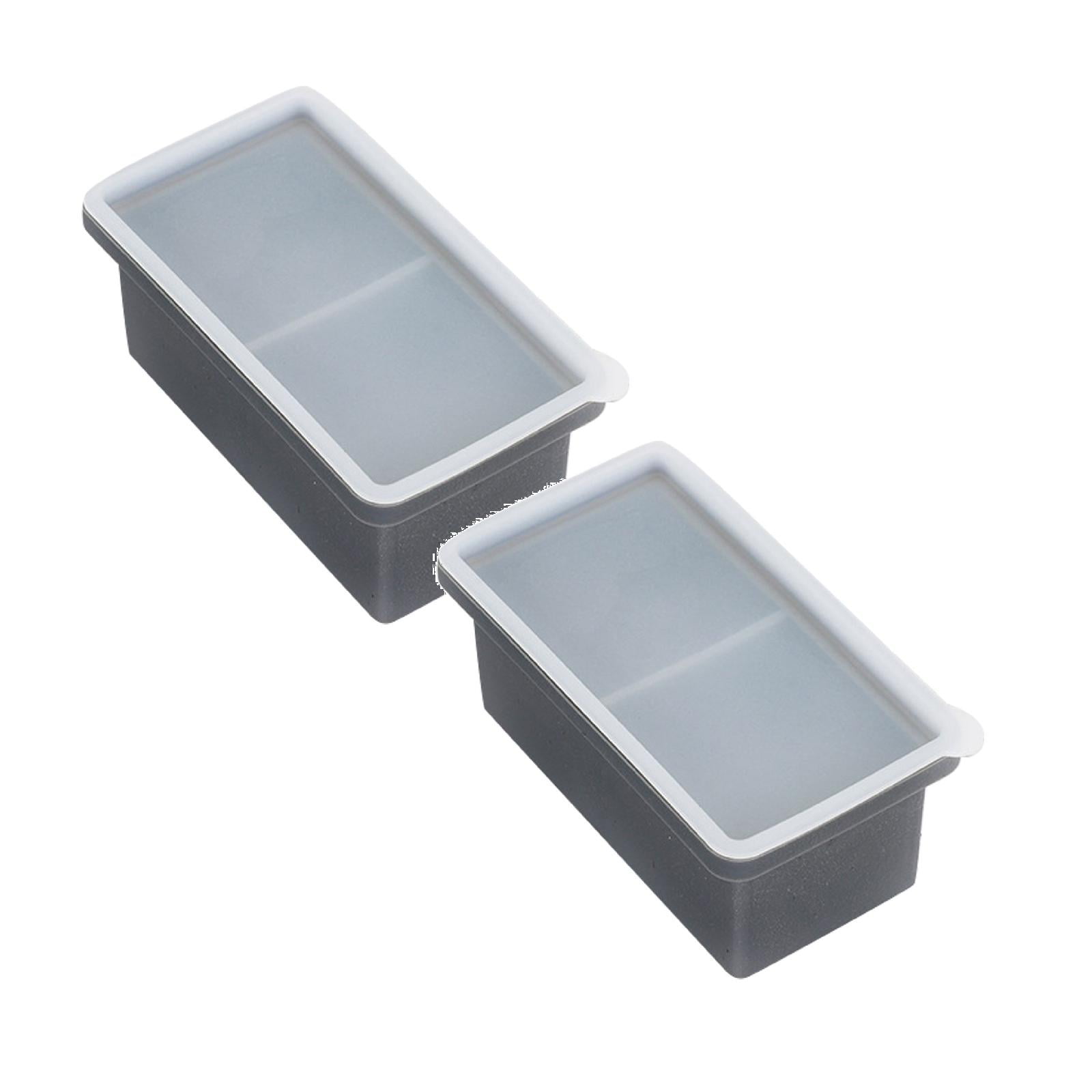 2 Cup Silicone Freezer Tray with Lid Extra Large 250ml Portion ...
